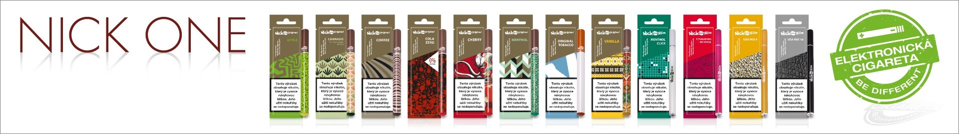 Jednorázové elektronické cigarety Nick One Slim